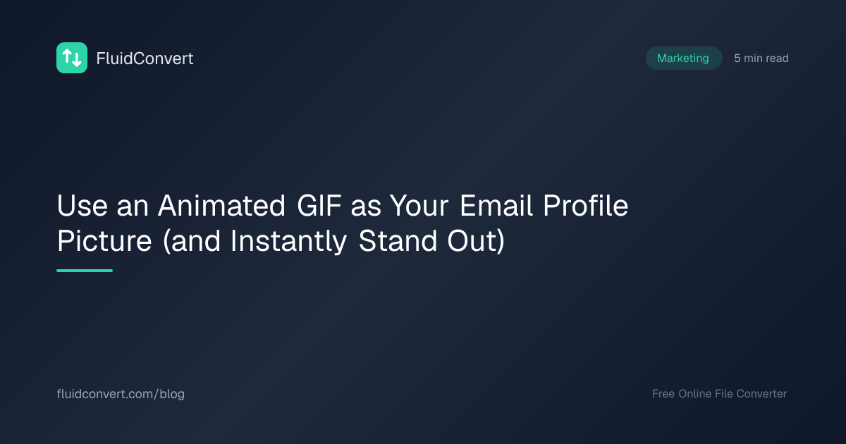 Use an Animated GIF as Your Email Profile Picture (and Instantly Stand ...